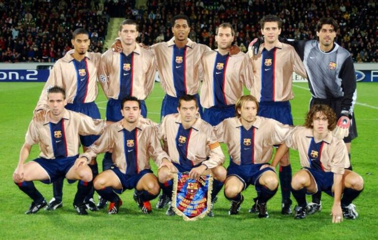 Camiseta retro FC Barcelona dorada 2002/2003 Un tributo histórico